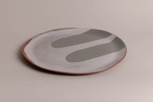 Round Serving Plate, Grey - Studio Nikco